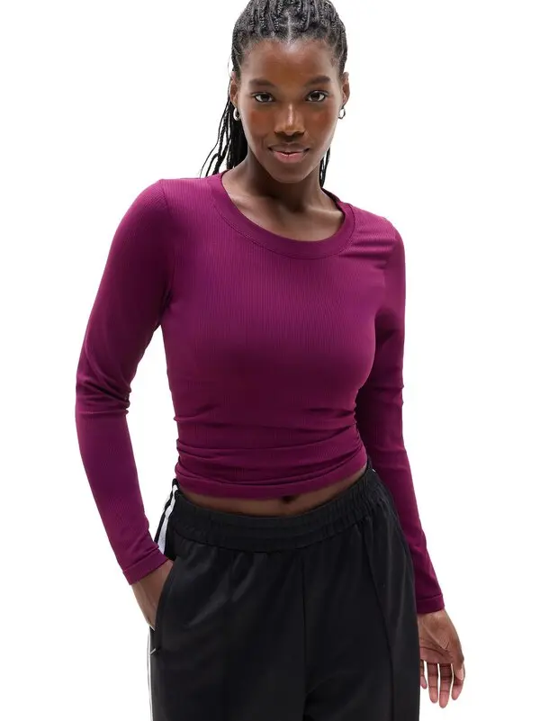 Athleta Renew Seamless Crewneck Top - Plum