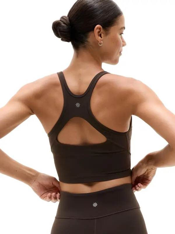 Athleta Intention Crop Bra A-c - Truffle