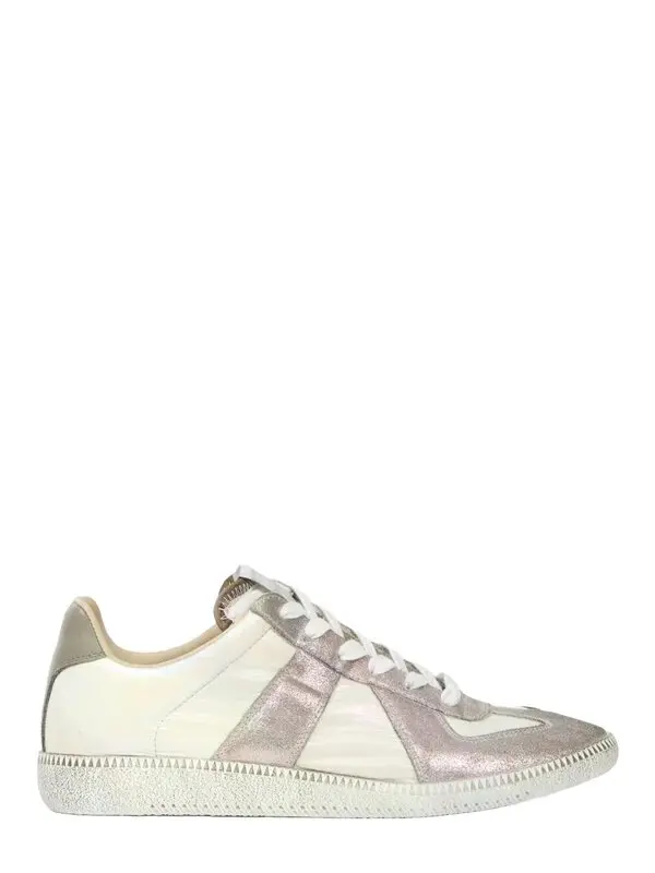 MAISON MARGIELA Metallic Panelled Sneakers - Neutrals