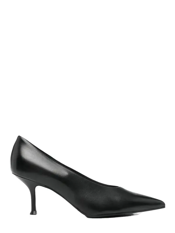 LELLA BALDI 75mm Leather Pumps - Black