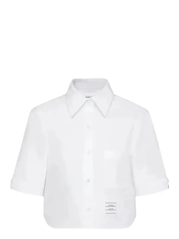 Thom Browne Oxford Short-sleeve Shirt - White