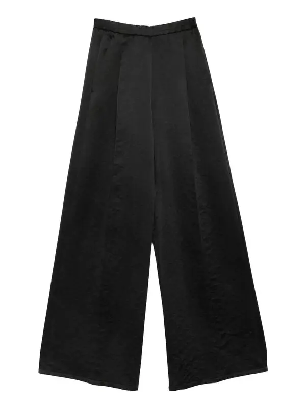 FORTE_FORTE Pleated Cupro Trousers - Black