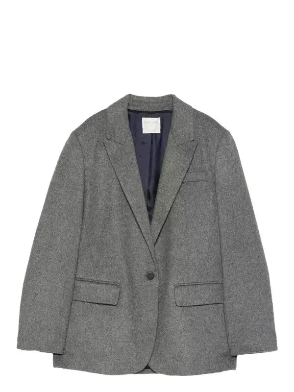 FORTE_FORTE Single-breasted Peak-lapel Jacket - Grey