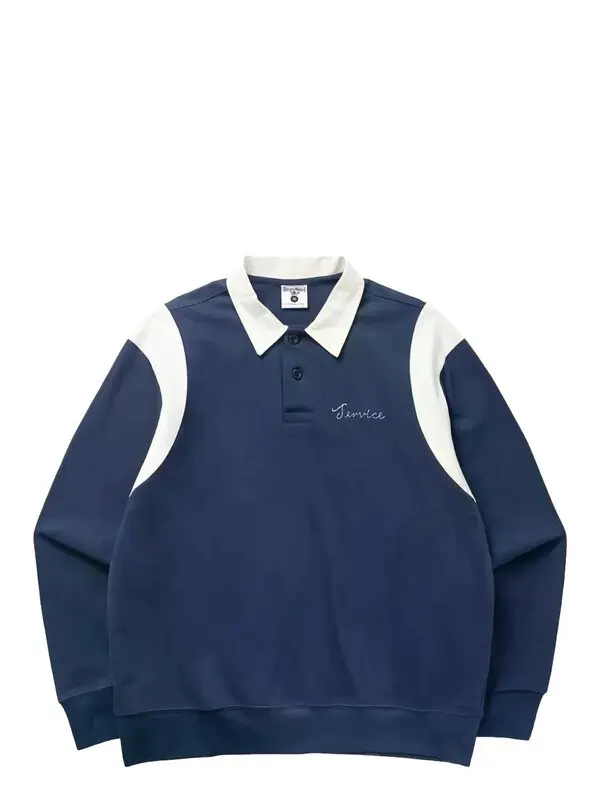 SERVICE WORKS Long-sleeve Polo Shirt - Blue
