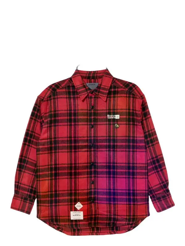 MUSIUM DIV. Patchwork Plaid Shirt - Red