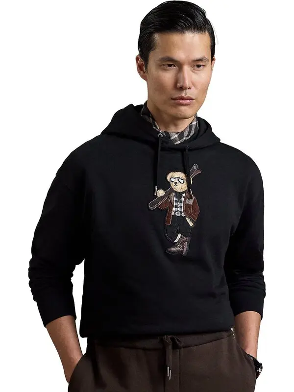 Ralph Lauren Polo Bear Cotton-cashmere Fleece Hoodie - Classic Black