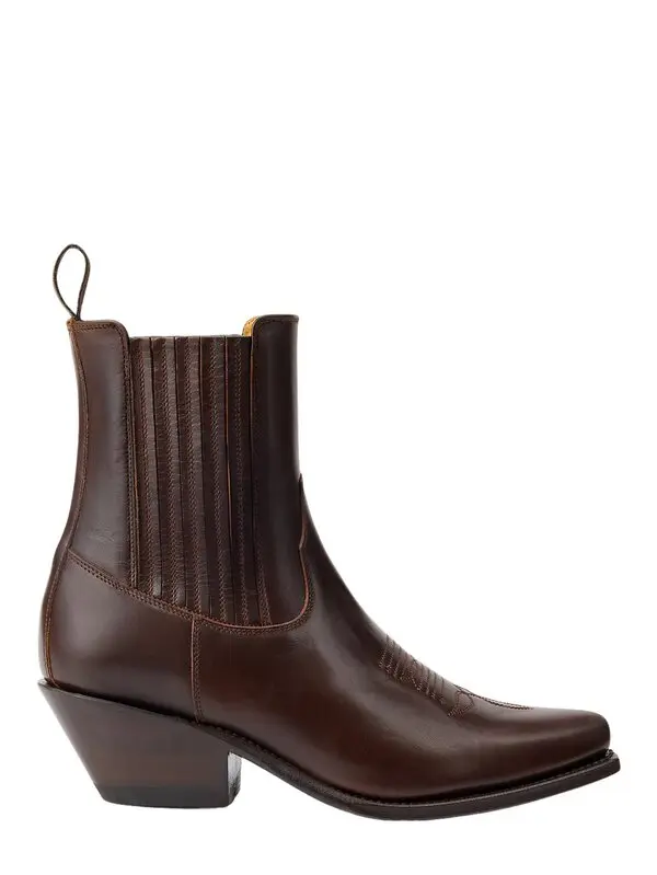 Ralph Lauren Quinn Mm Vachetta Leather Bootie - Luggage Brown