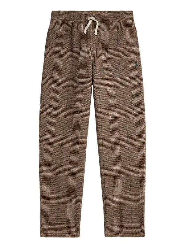Ralph Lauren Glen Plaid-print Fleece Pant - Khaki/black