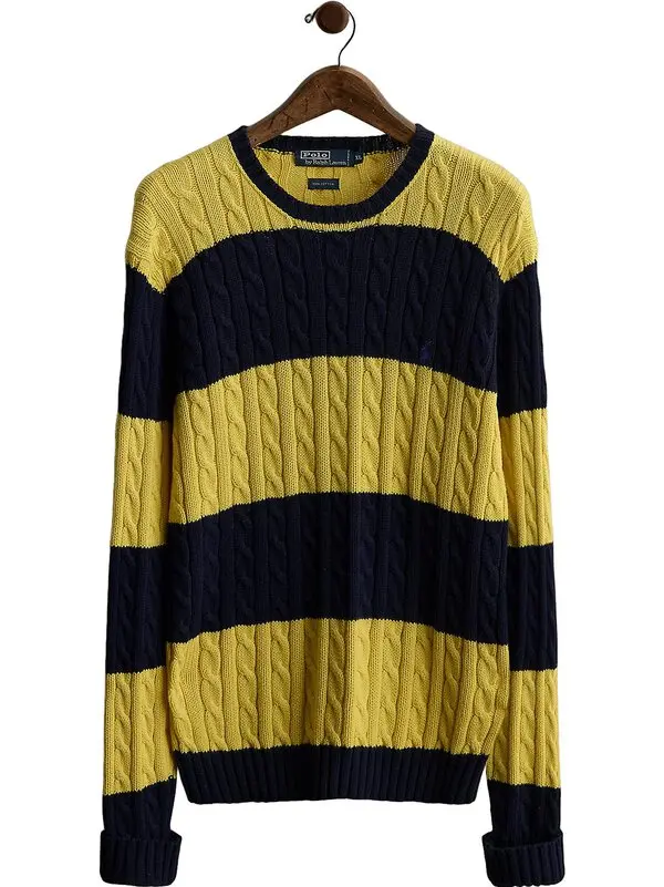 Ralph Lauren C. 2000 Cable-knit Sweater - Multi