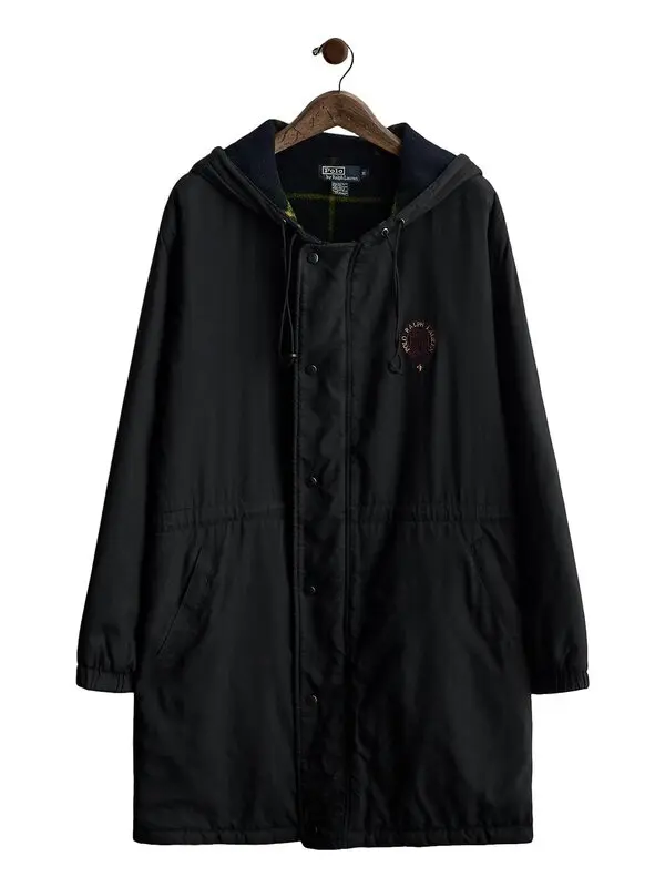 Ralph Lauren Vintage Logo Hooded Coat - Black