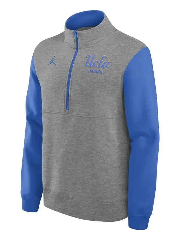 JORDAN Ucla Club Brand College 1/2-zip Crew - Grey