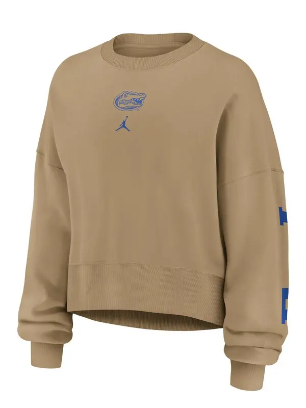 JORDAN Florida Phoenix College Pullover Crew - Brown