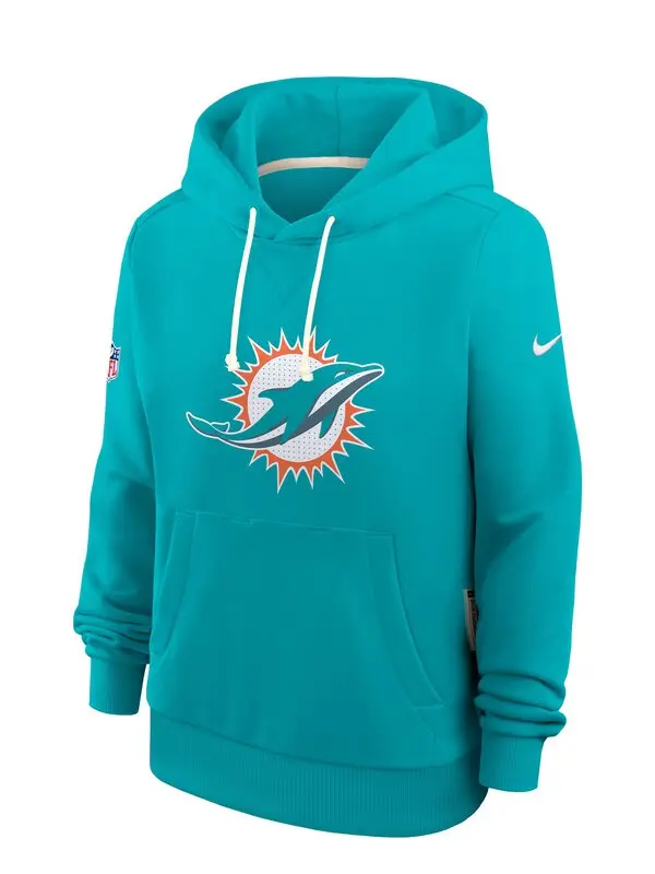 Nike Miami Dolphins Sideline Dri-fit Nfl Pullover Hoodie - Green