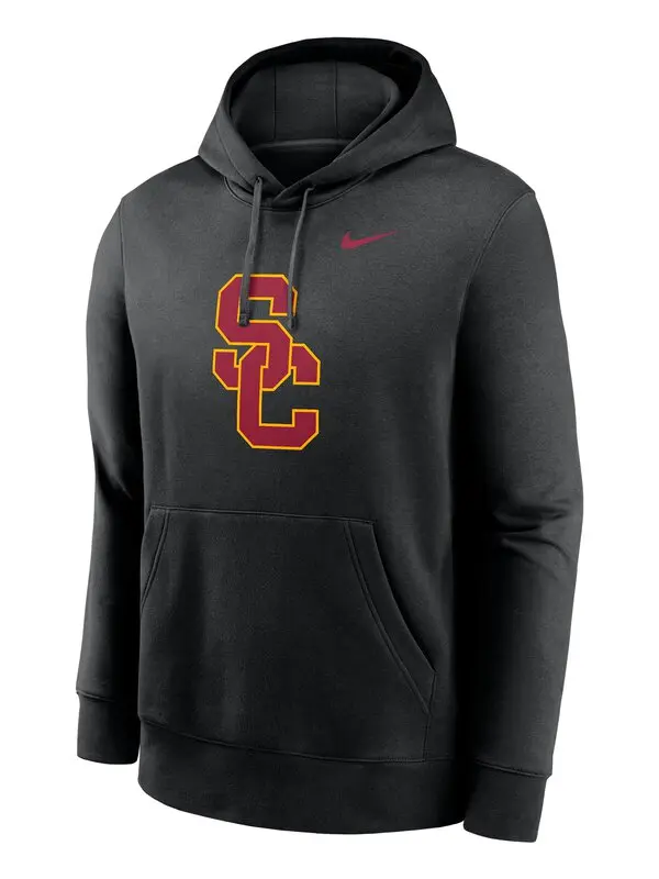 Nike Usc Trojans Primetime Club Primary Logo Pullover Hoodie - Black