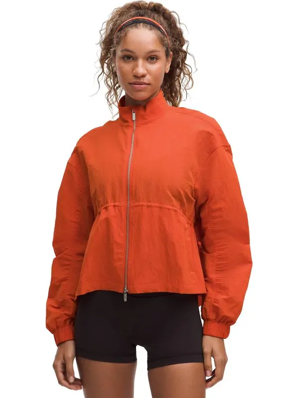 Lululemon Crinkle Nylon Cinchable Jacket - Sunburst Orange