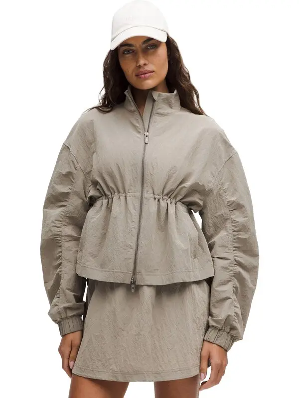 Lululemon Crinkle Nylon Cinchable Jacket - Warm Ash Grey