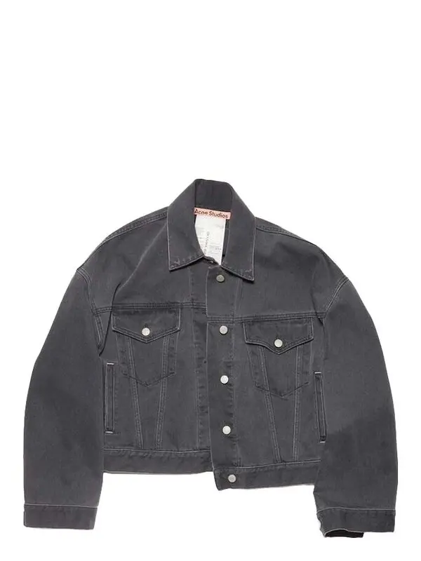 Acne Studios Loose Fit Denim Jacket - Dark Grey