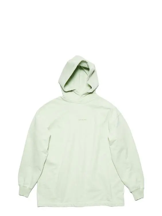 Acne Studios Stamped Logo Hooded Sweatshirt - Pastel Green