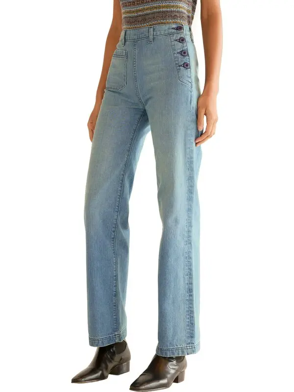 DÔEN High-waisted Wide Leg Jean - Menton Wash