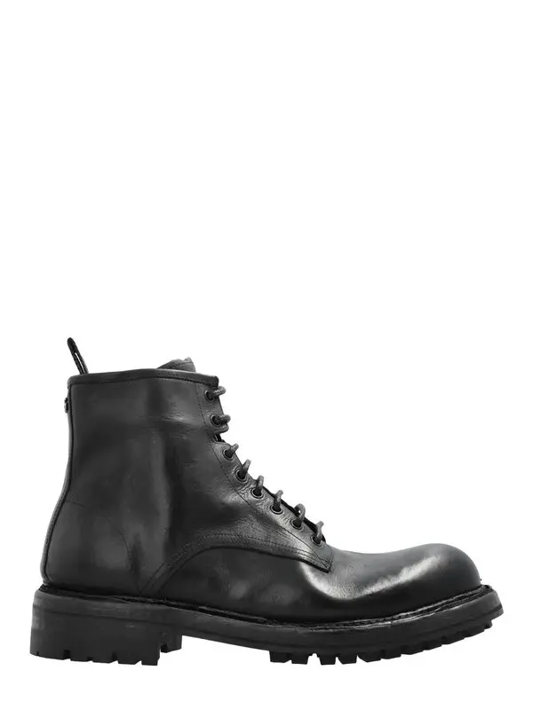 Dolce & Gabbana Leather Ankle Boots - Black