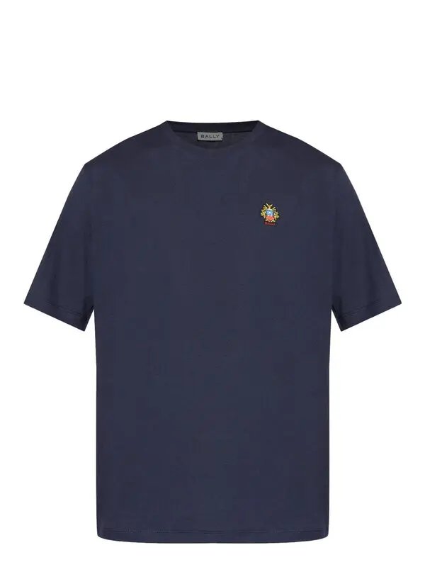 Bally T-shirt With Logo - Navy Blue