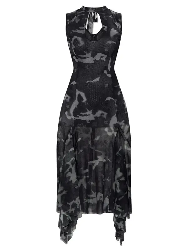 MISBHV Semi-transparent Midi Dress - Black