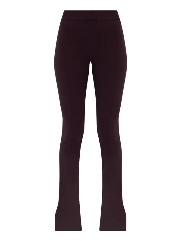 COURREGES Fitted Flared Leg Trousers - Burgundy