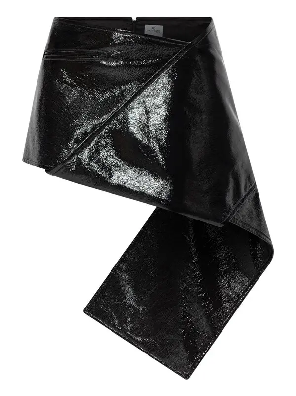 COURREGES Lacquered Mini Skirt - Black