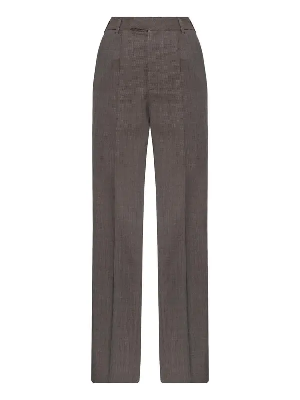 MAISON MARGIELA Creased Trousers - Brown