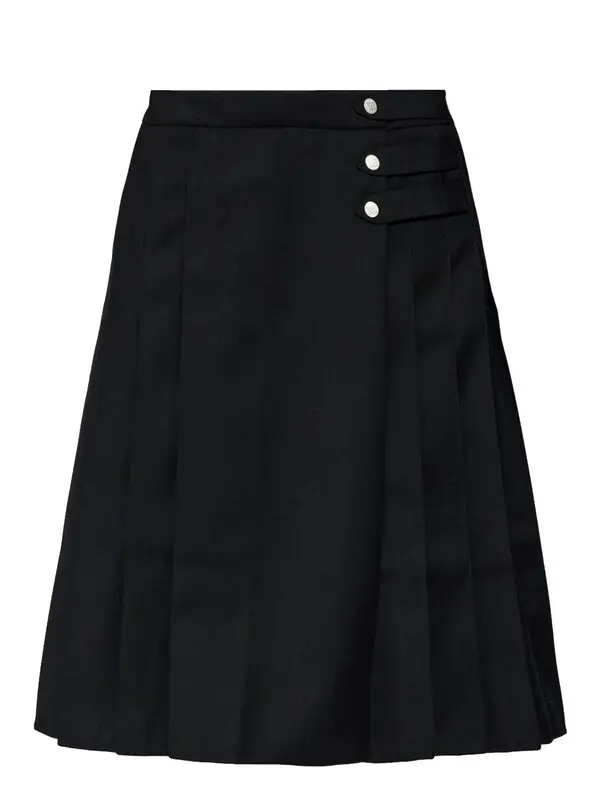 MISBHV Pleated Midi Skirt - Black