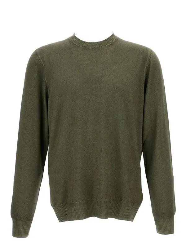 FAY Crewneck Wool Sweater - Green