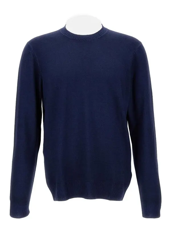 FAY Crewneck Wool Sweater - Blue