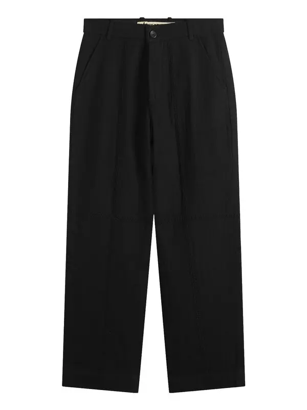KARTIK RESEARCH Rabari Stitch Detail Trousers - Black