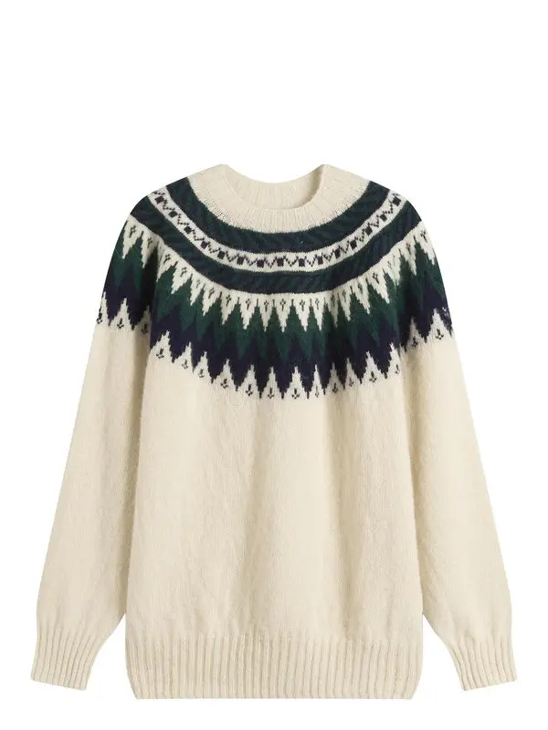 Howlin' Magician In The Mountain Fair Isle Jumper - Ecru