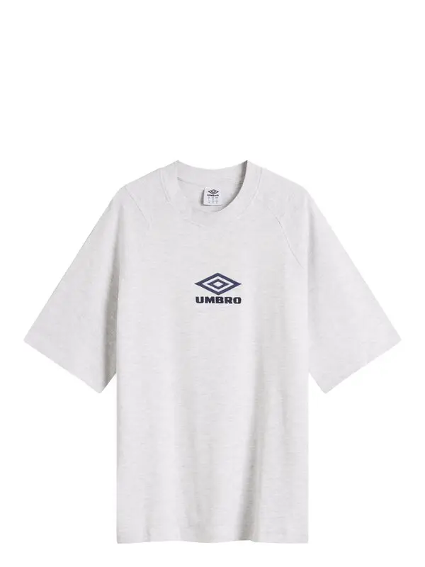 UMBRO Iconic Boxy T-shirt - Ice Marl/dark Navy