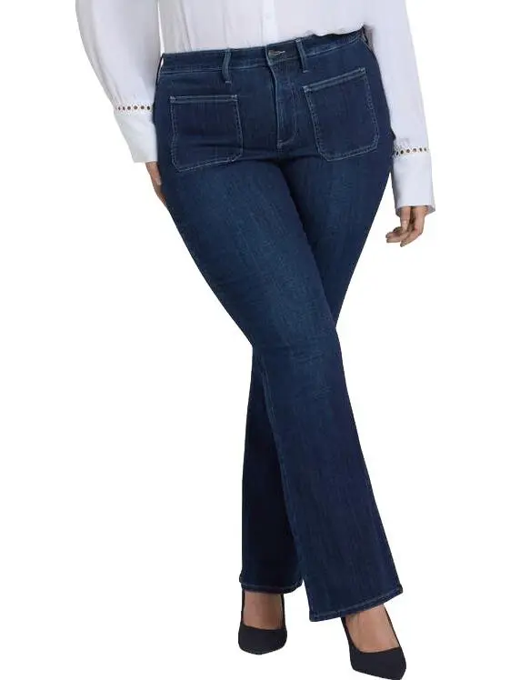 NYDJ Ava Patch Pocket Flare Jeans - Ink Skyline
