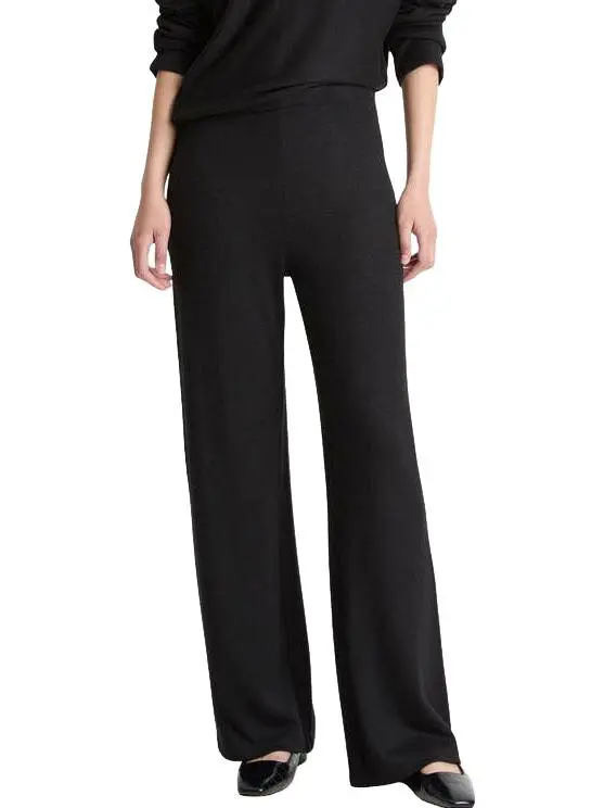 Vince Wide-leg Knit Pants - Black