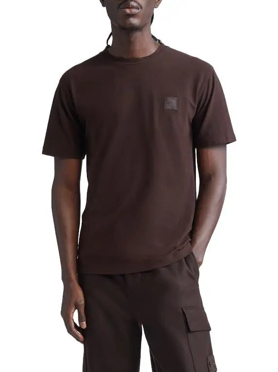Stone Island Ghost Compass Patch T-shirt - V0070 Dark Brown