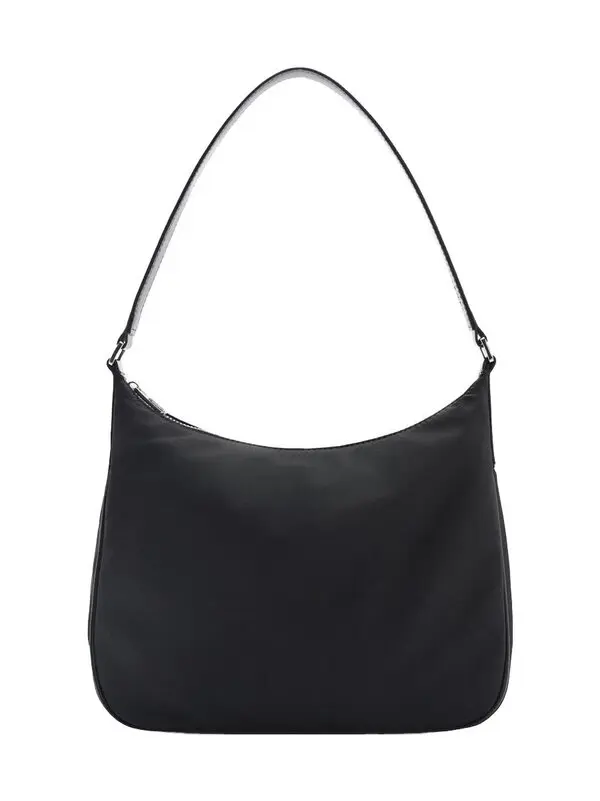Mango Nylon Shoulder Bag - Black