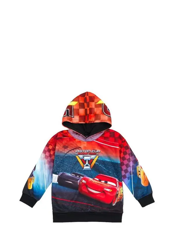 Disney Lightning Mcqueen Cars Sublimated Pullover Hoodie - Red