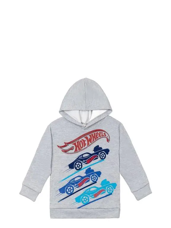 HOT WHEELS Printed Pullover Hoodie - Heather Grey