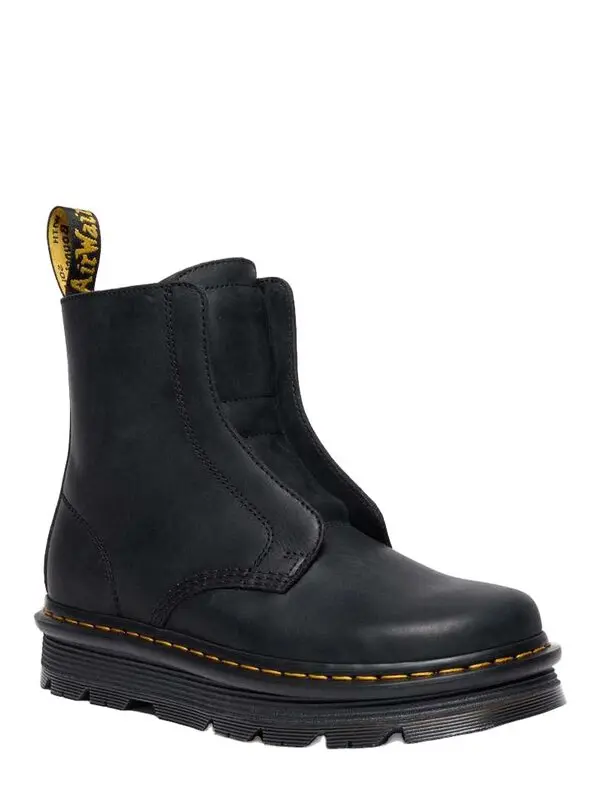 Dr. Martens Zebzag Laceless Leather Boots - Black
