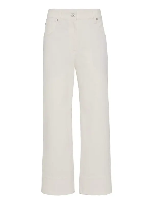 Brunello Cucinelli Cotton-blend Chinos - White