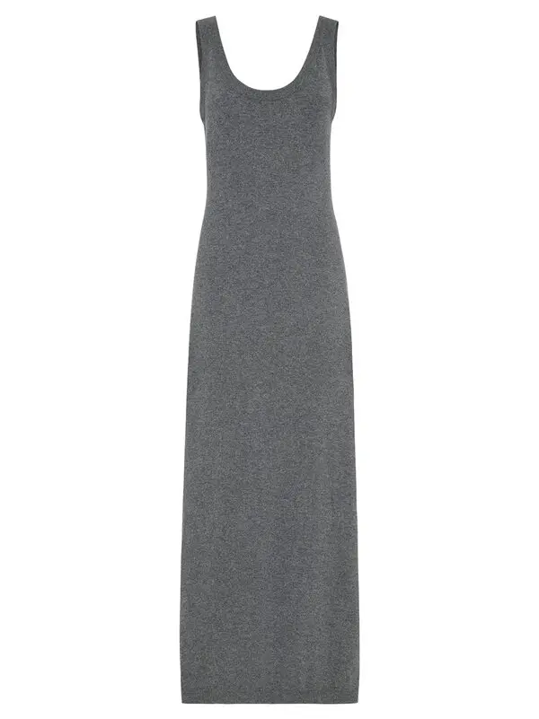 Brunello Cucinelli Cashmere Maxi Dress - Grey