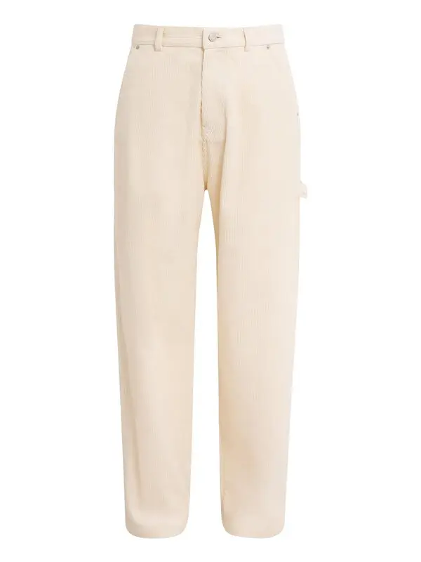Drole De Monsieur Cotton Corduroy Trousers - White