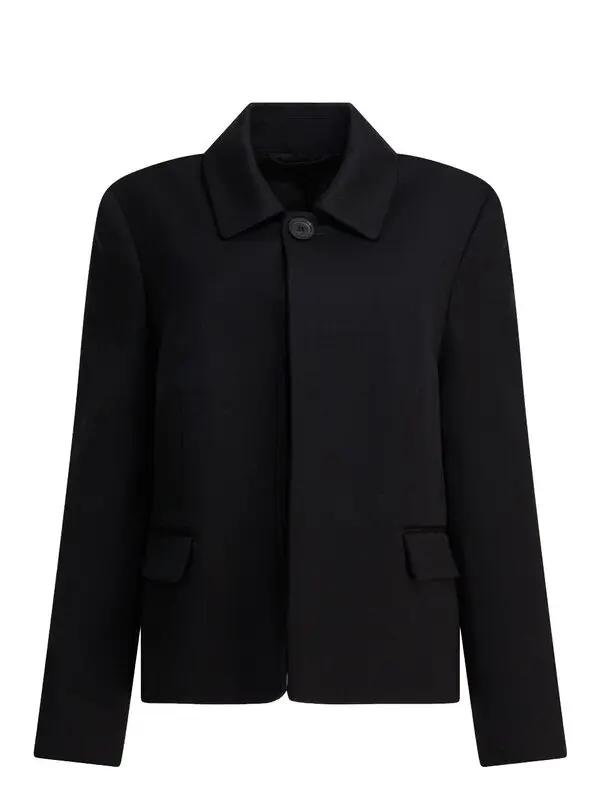 Balenciaga Wool Trapeze Jacket - Black