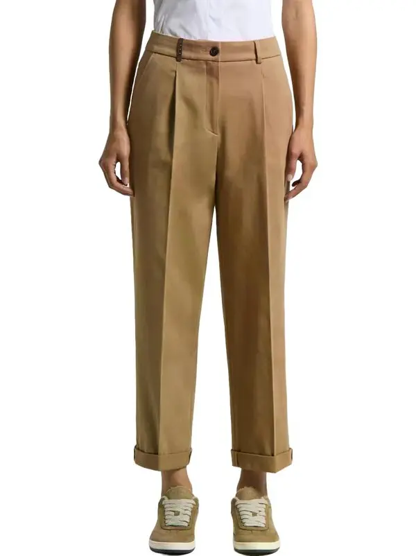 Peserico Pleated Trousers - Brown