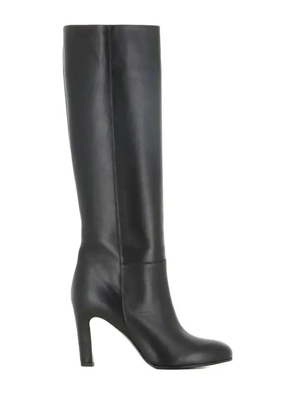 DEL CARLO 80mm Round-toe Heeled Boots - Black