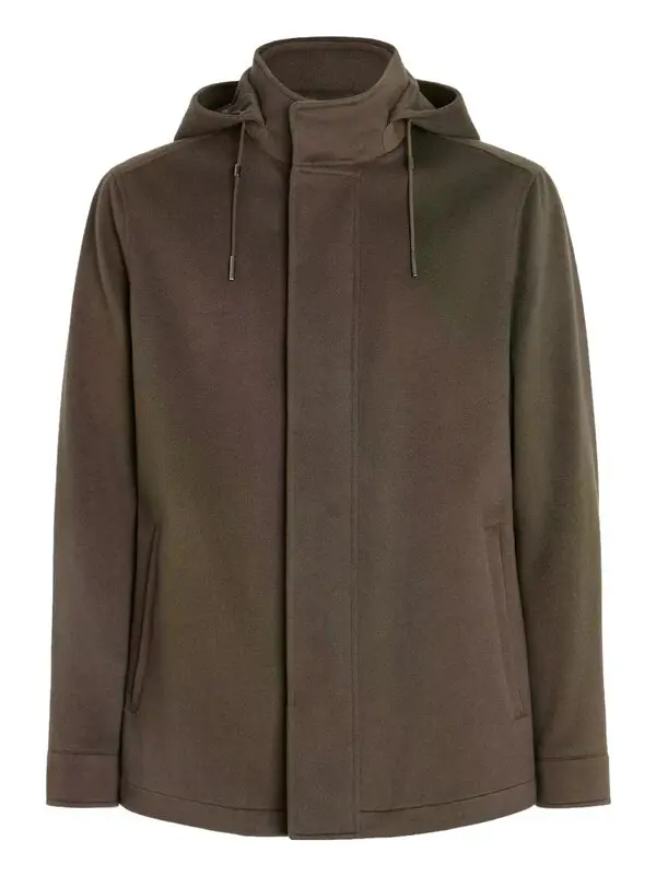 Zegna Oasi Cashmere Hooded Jacket - Brown