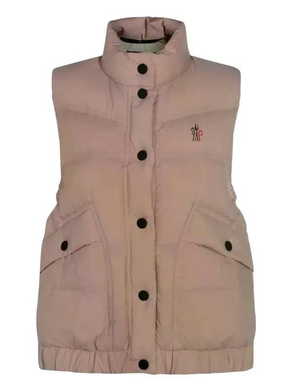 Moncler Buttoned Padded Coat - Pink